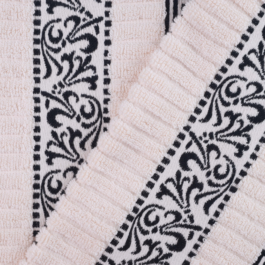 Cotton Terry Greek Key Bath Towel Set of 4